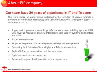 BIS about company presentation | PPT