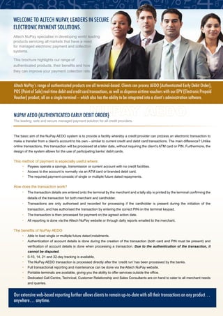 Altech Nupay Authenticated Product Brochure Pdf