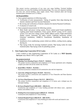 N.A. Wijitha CV MEP UD | PDF