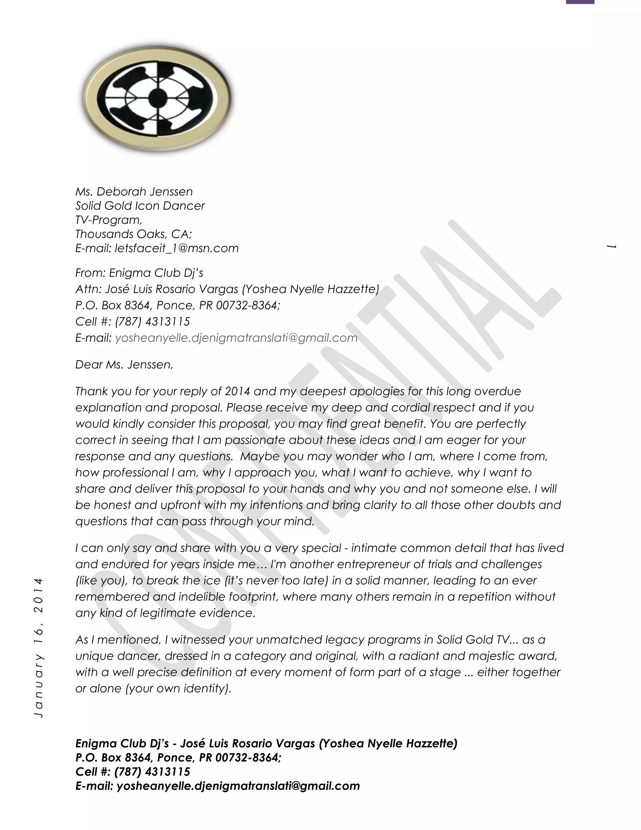 Solid Gold Icon Dancer Deborah Jenssen | DOC