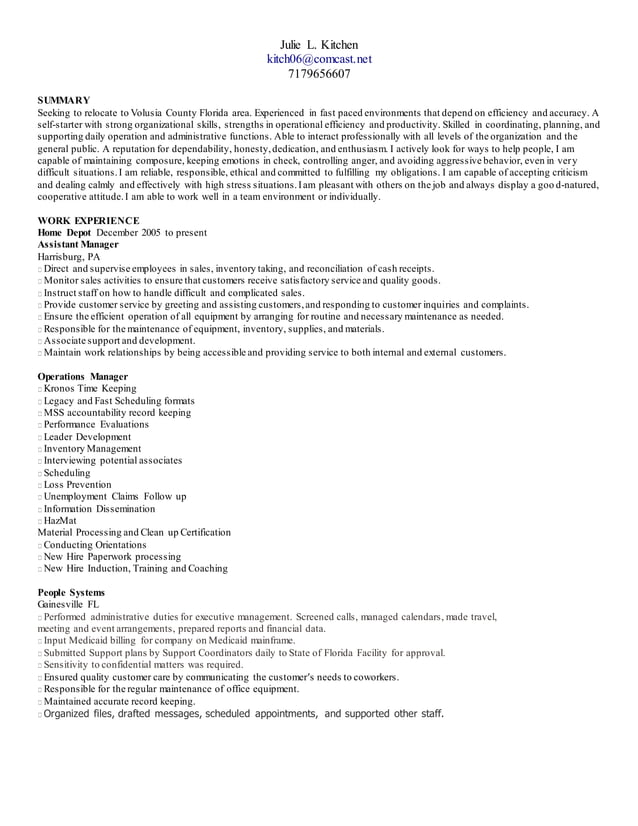 Julie resume | DOCX | Career Advice | Careers