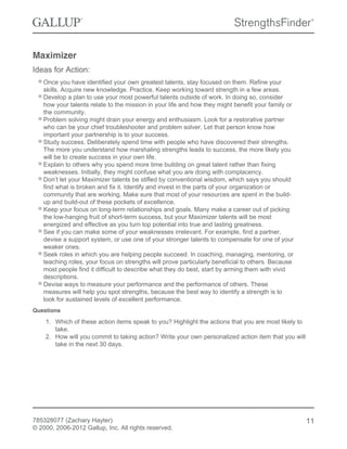 Strengths Finder 2.0 | PDF