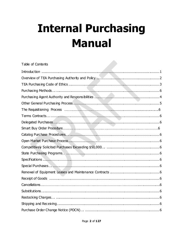 TEA Purchasing Manual_DRAFT_2011