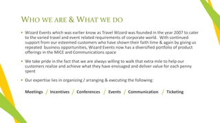 Wizard Events Corporate Overview | PDF