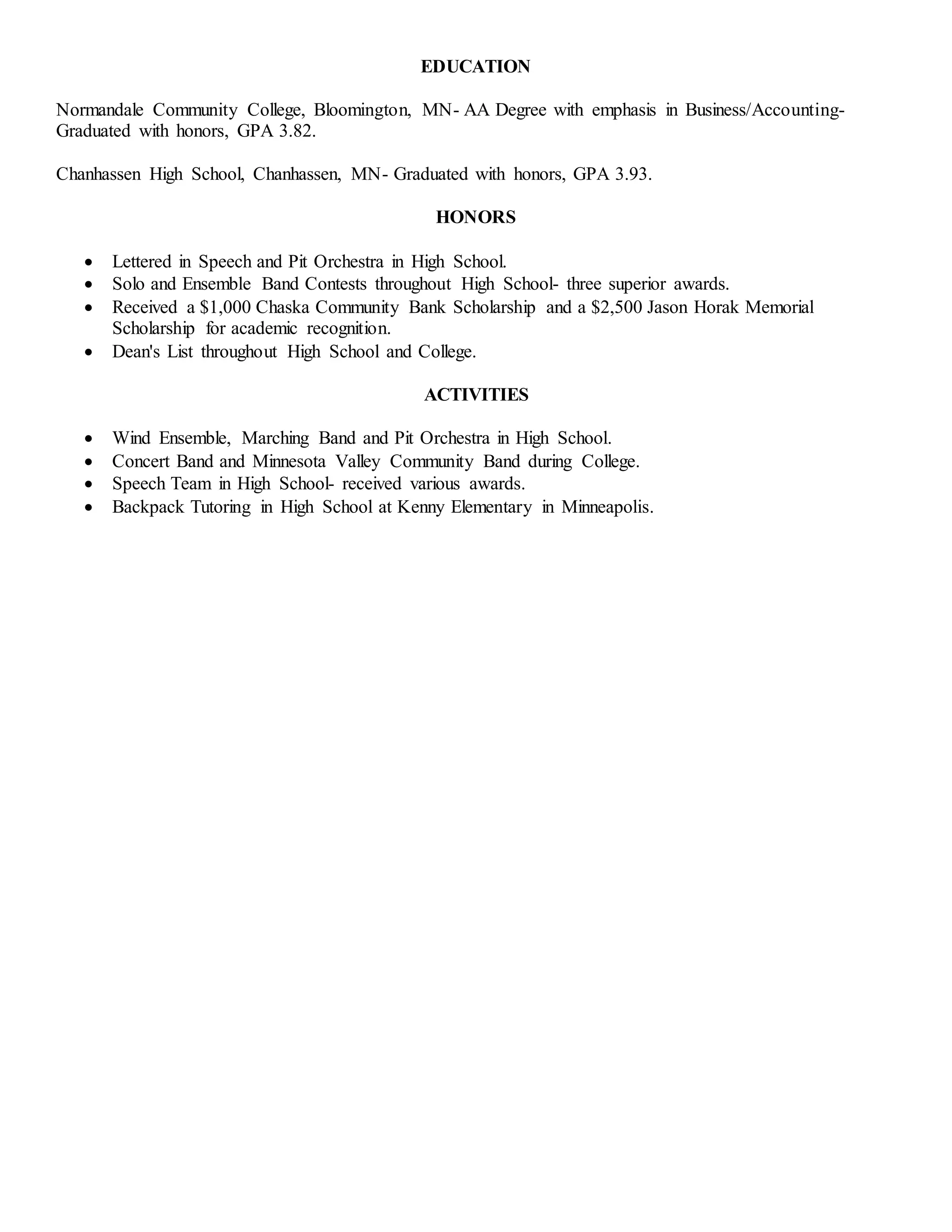 Katelyn Clem Resume | PDF