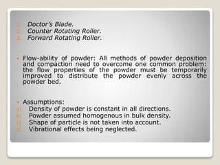 New Strategies for Powder compaction in Powder based RP techniques | PPTX