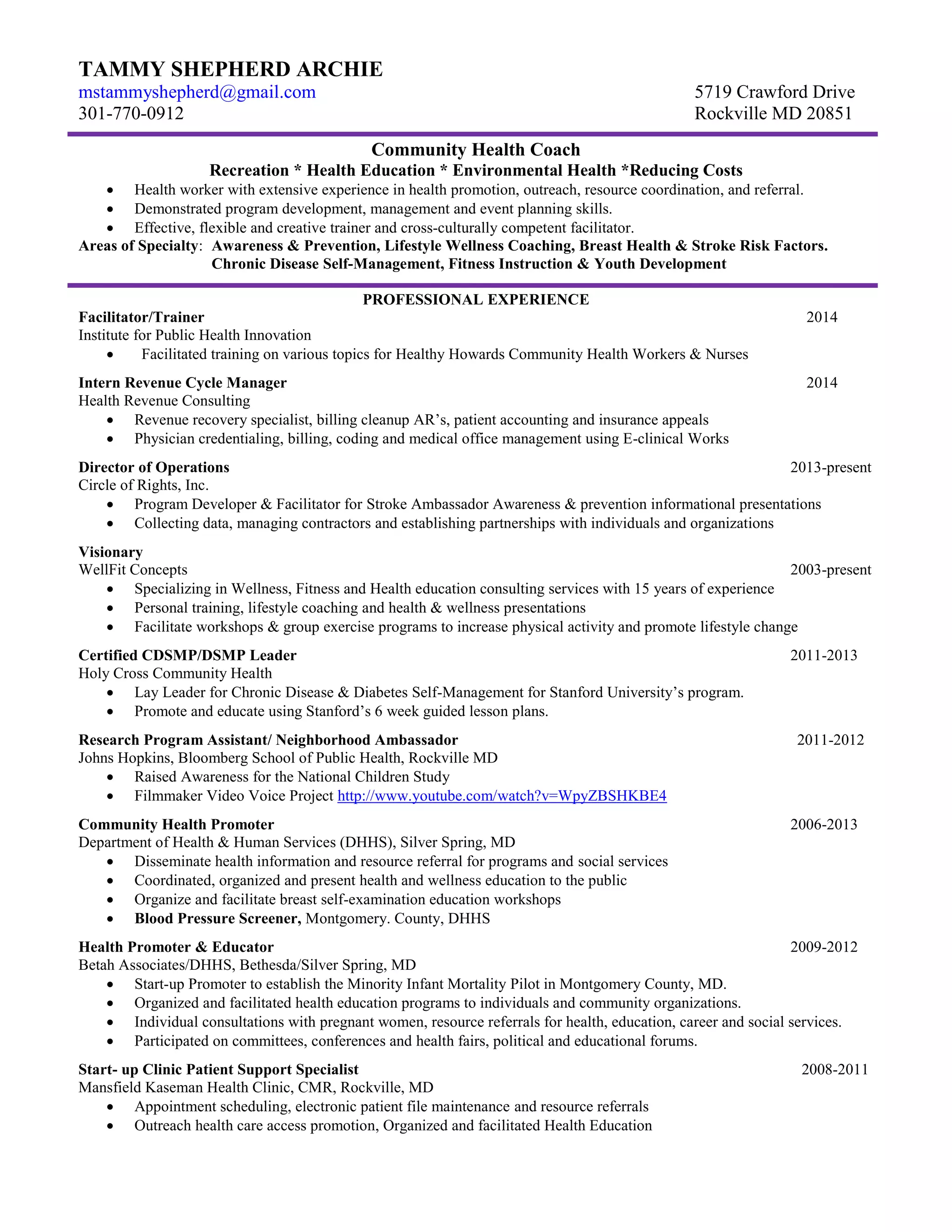 TammyShepherdArchie-2014.Resume | PDF