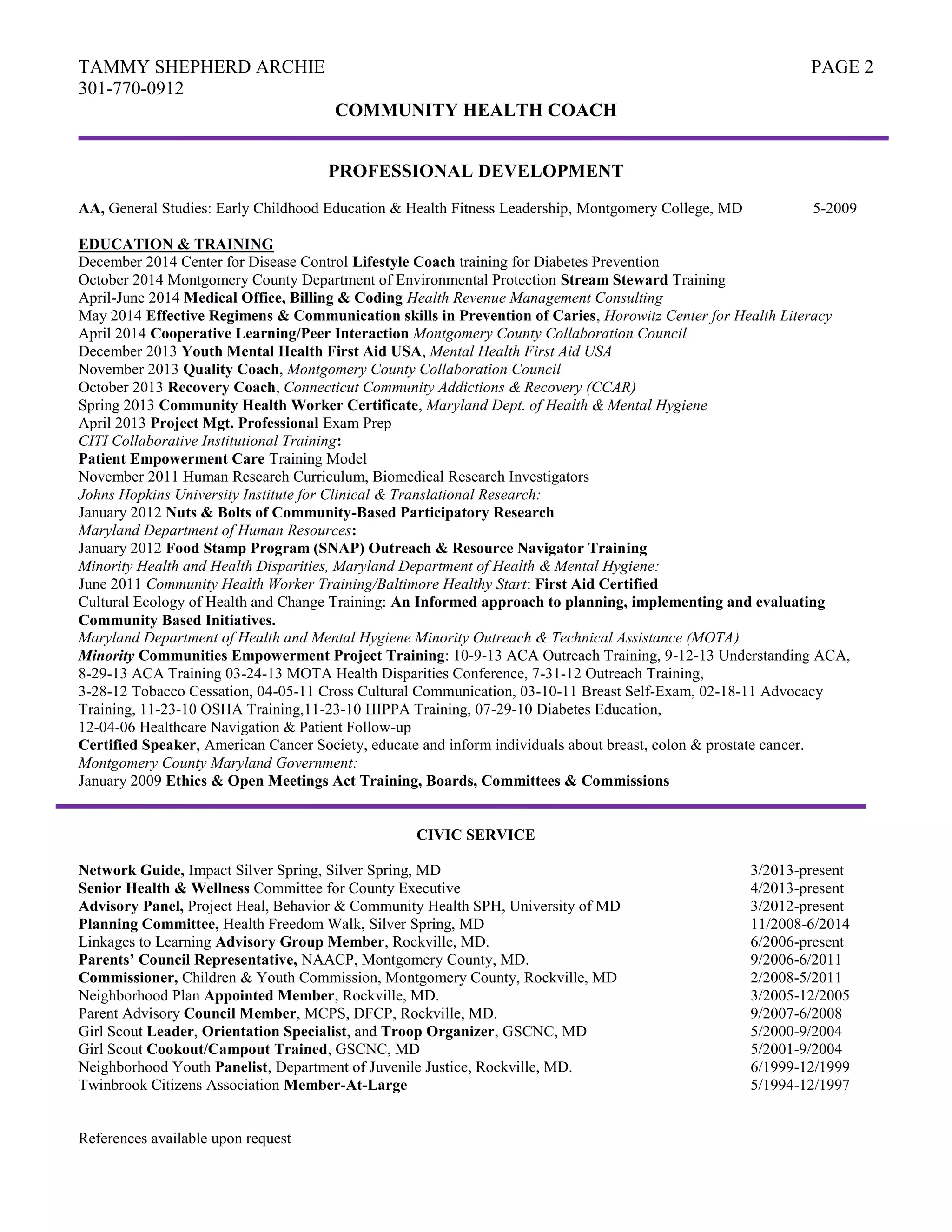 TammyShepherdArchie-2014.Resume | PDF