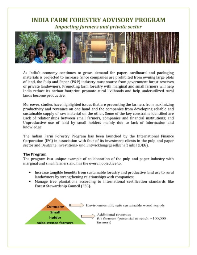 INDIA FARM FORESTRY ADVISORY PROGRAM | PDF