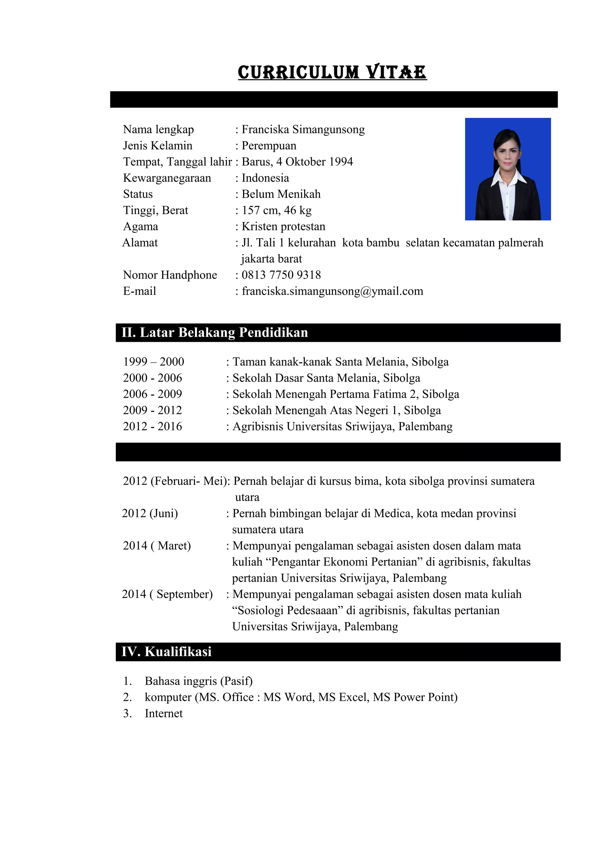 CV FRANCISKA (ind) | DOC