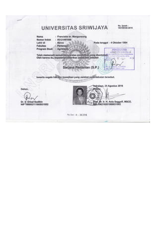 CV FRANCISKA (ind) | DOC