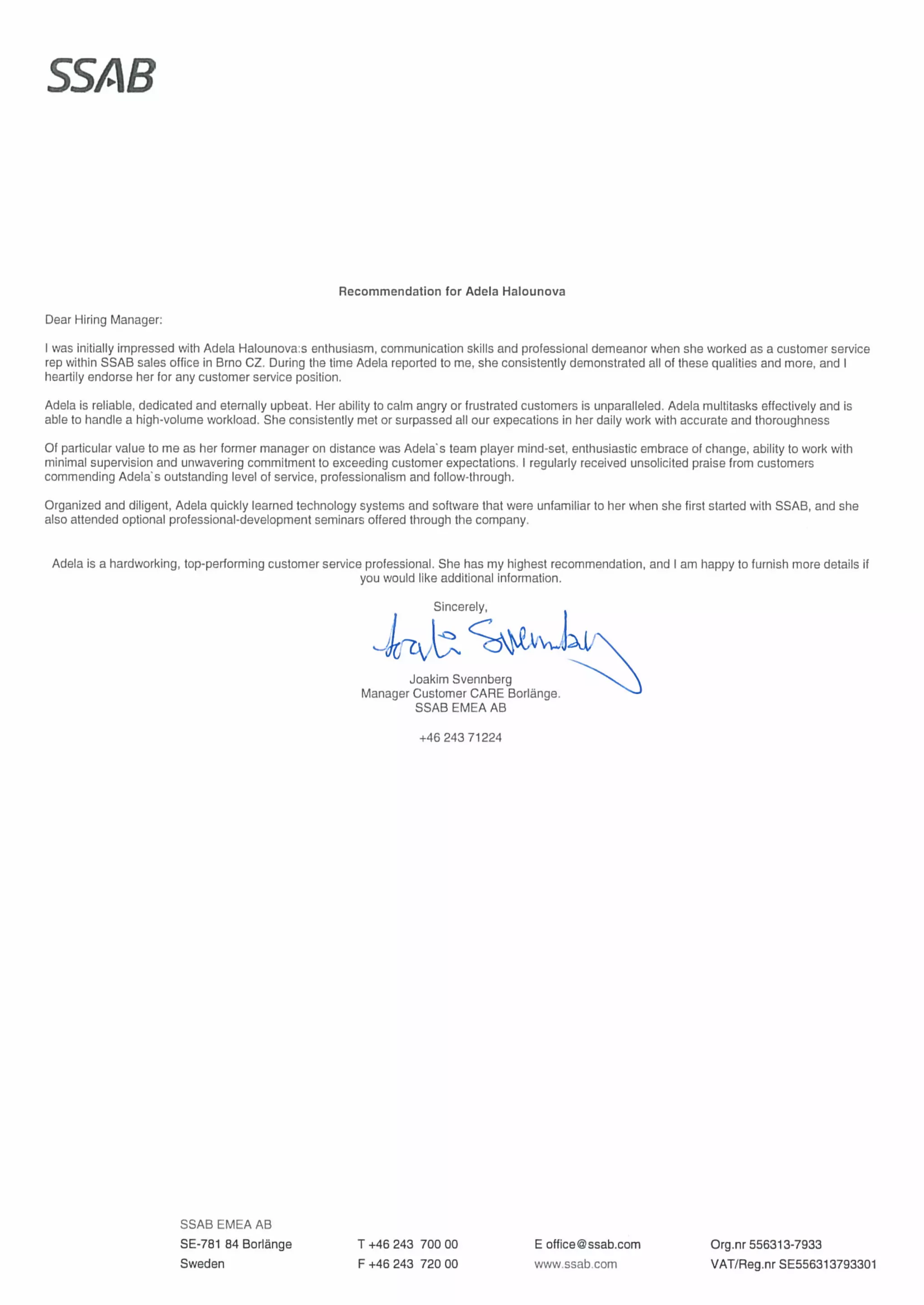 Letter of Reccomendation | PDF