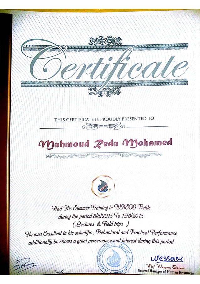 Wasco Certificate | PDF