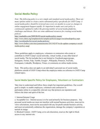 JASY Social Media Action Plan-3 | PDF