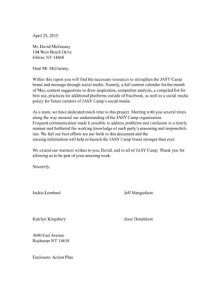 JASY Social Media Action Plan-3 | PDF