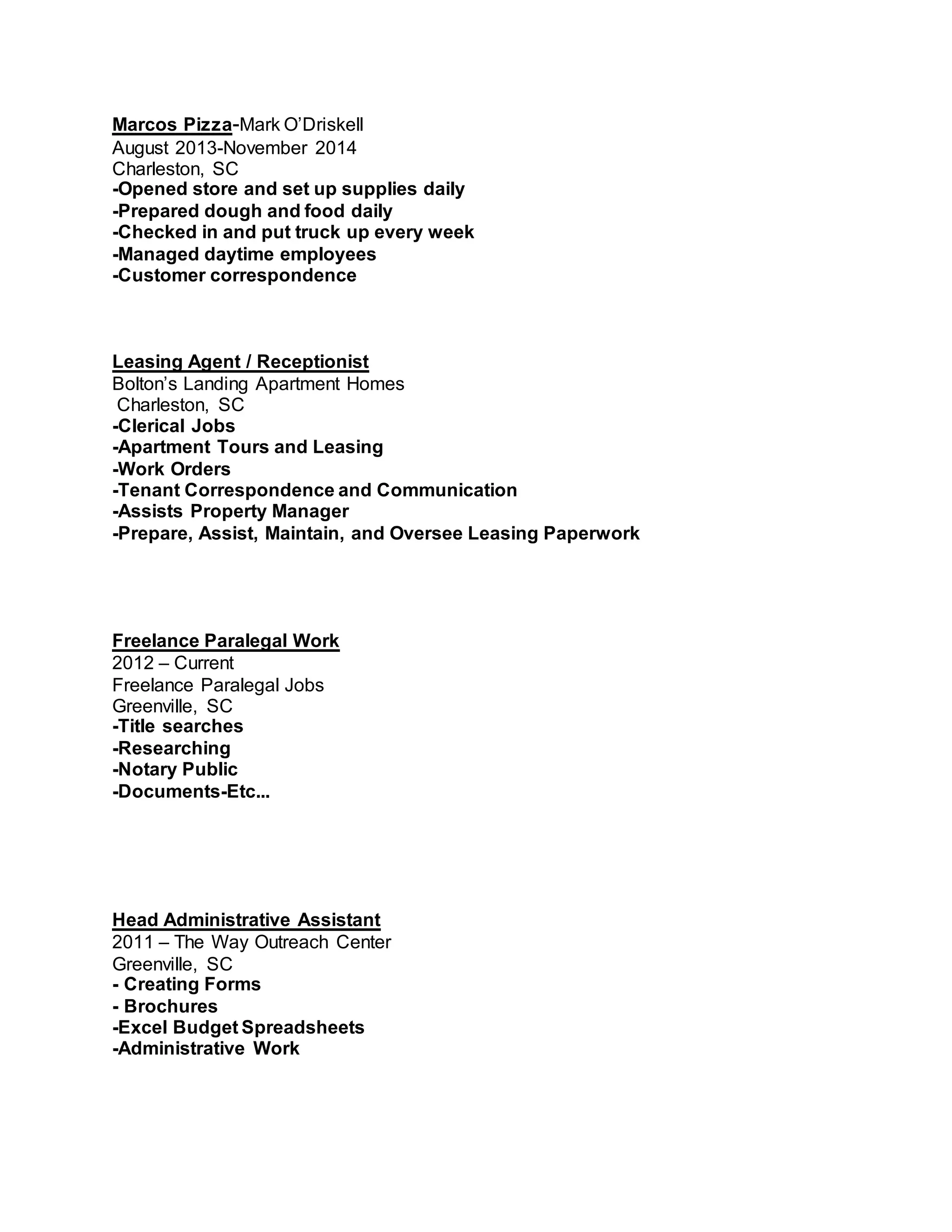 Krystal L Chapman Resume 6 | DOCX