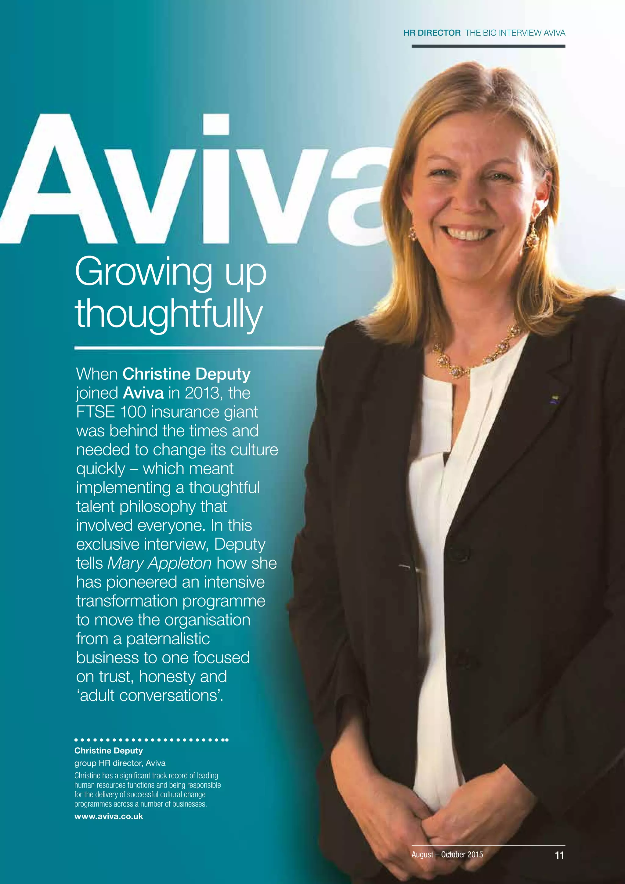 HR Director – Christine Deputy, Aviva | PDF