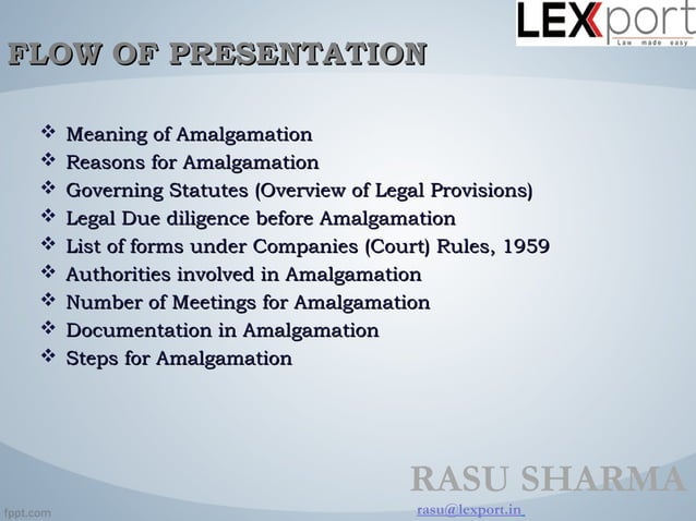 Procedural aspects and process of amalgamation | PPT