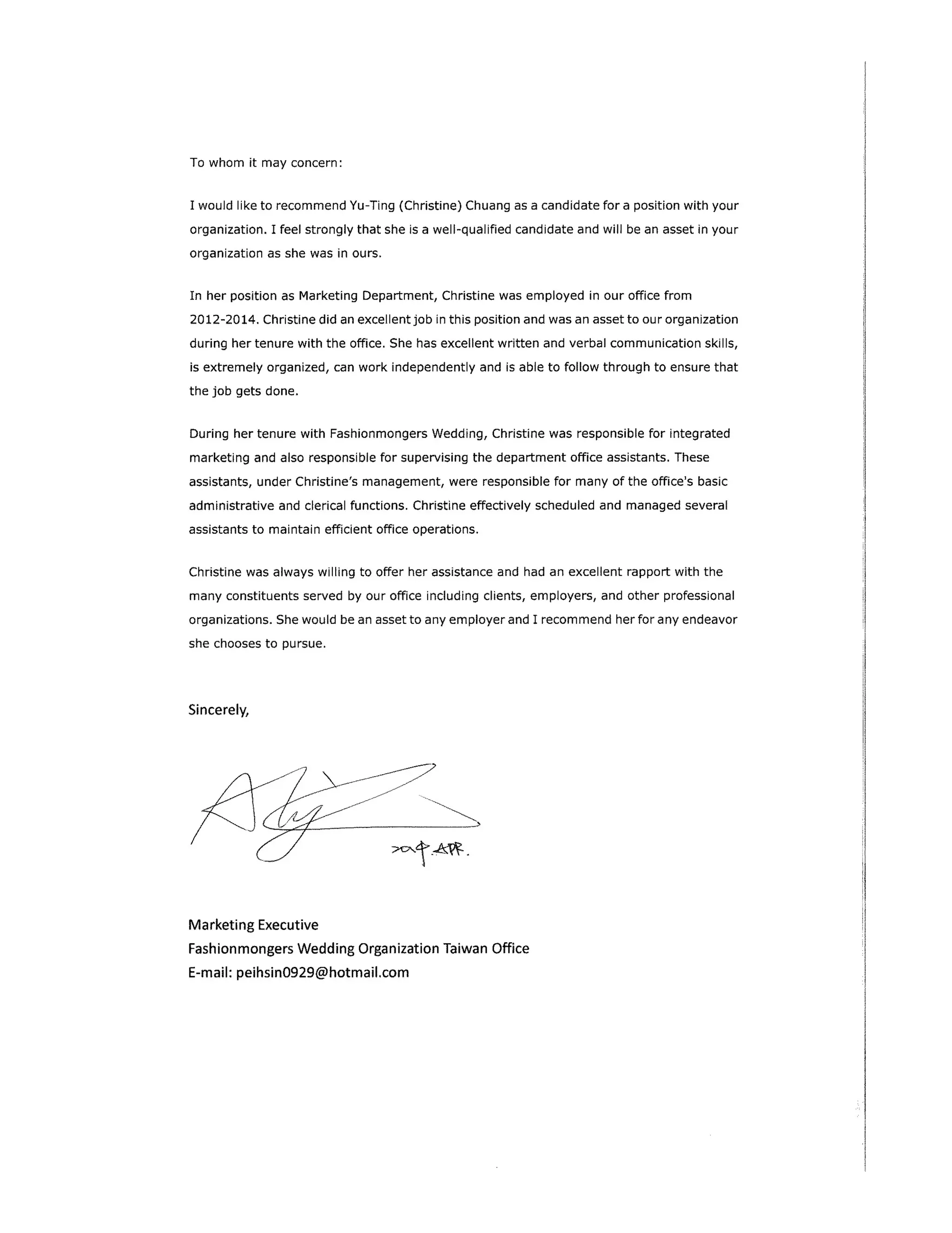 Reference Letter | PDF