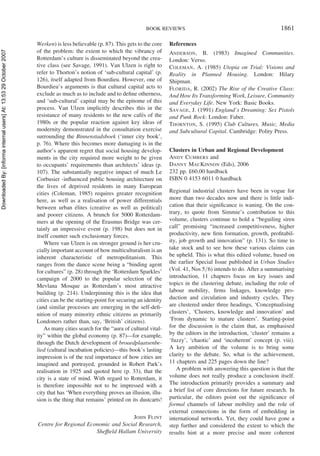 Urban Studies review | PDF