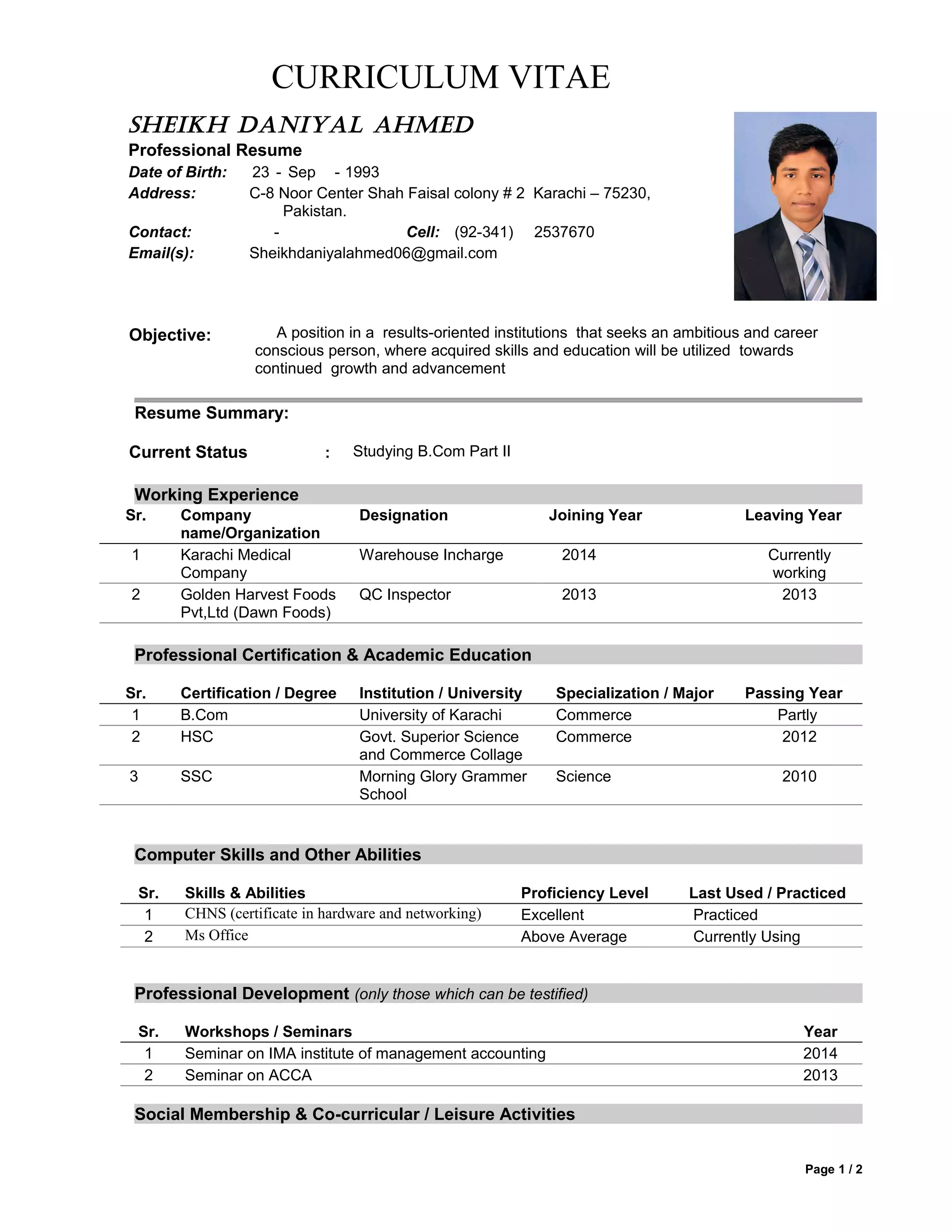 Sheikh-Daniyal-Ahmed-CV | DOC