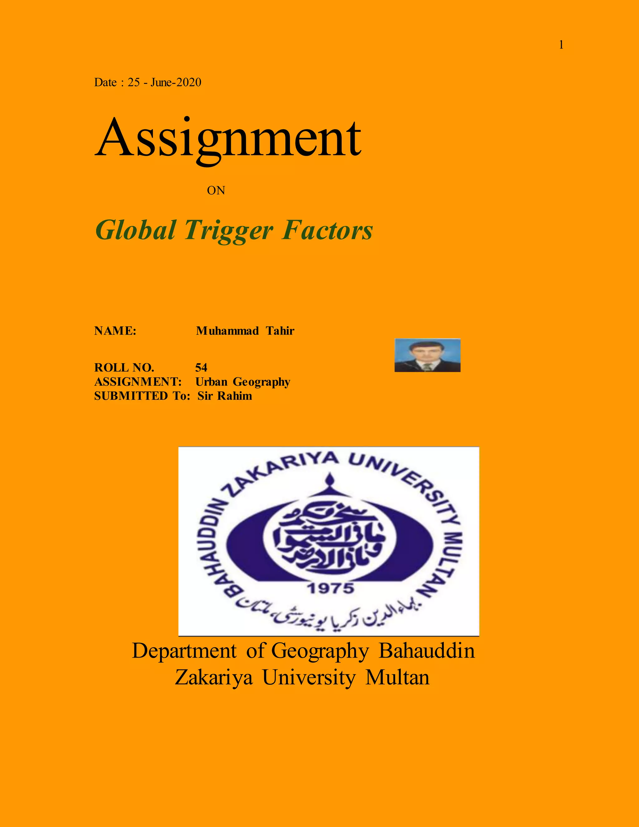 Global Trigger Factors | DOCX Global Trigger Factors | DOCX
