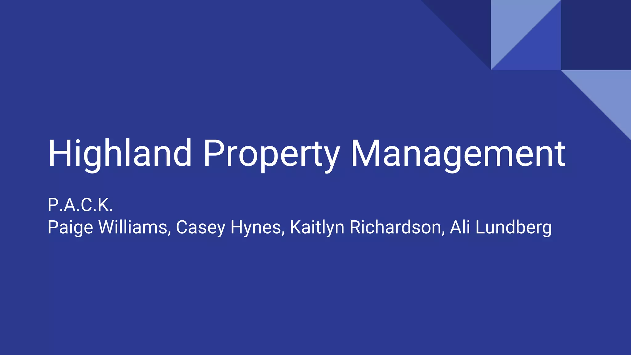 Highland Property Management Data Management | PDF