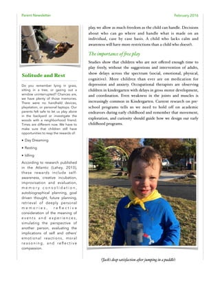 ToTh Newsletter February | PDF | Daycare and Pre-School | Parenting