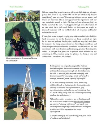 ToTh Newsletter February | PDF | Daycare and Pre-School | Parenting