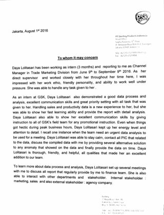 Surat referensi GSK | PDF