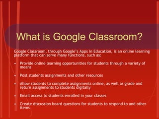 Google classroom intro | PPTX