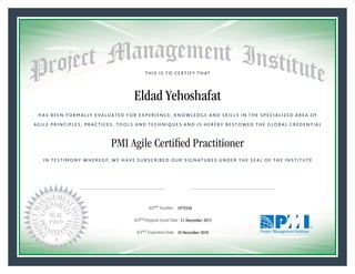 PMI-ACP Certificate | PDF