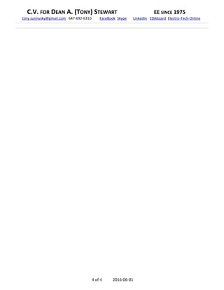 Tony Stewart CV | PDF