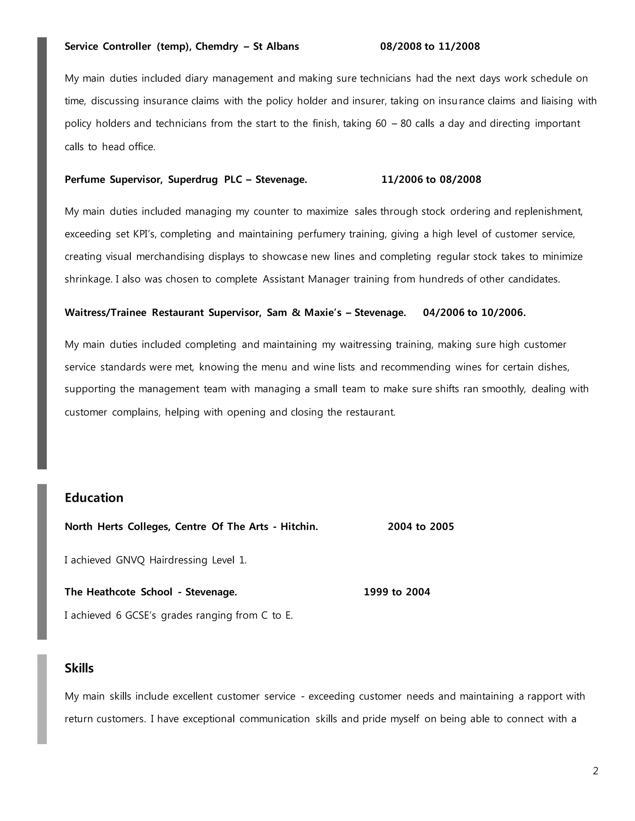 Jamie-lee Eastwood CV | PDF