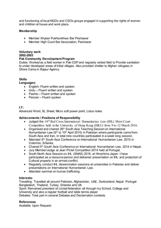 CV Usman Khan | DOCX