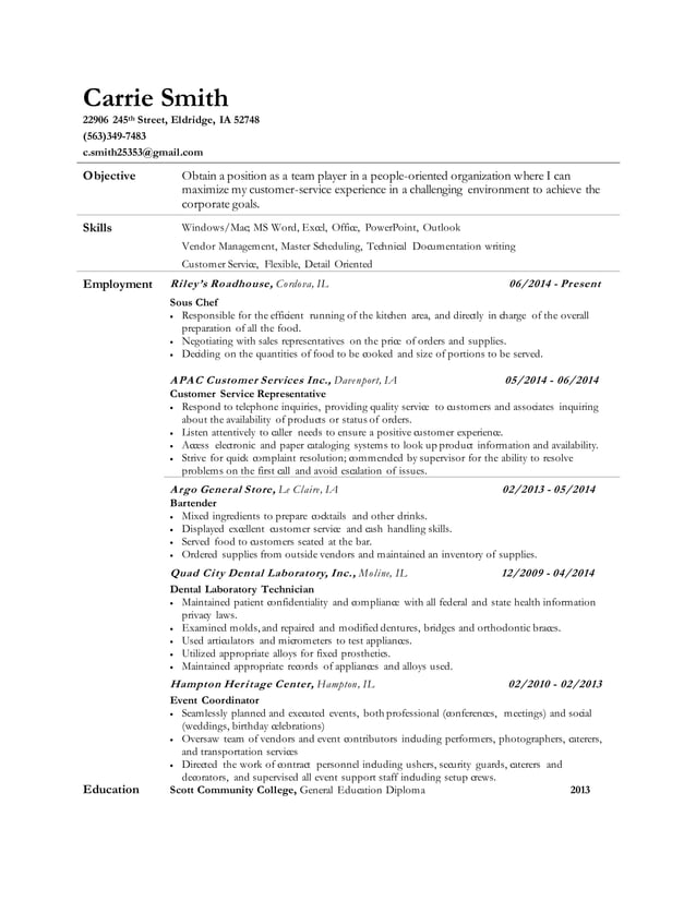 REALresumecarrie | PDF