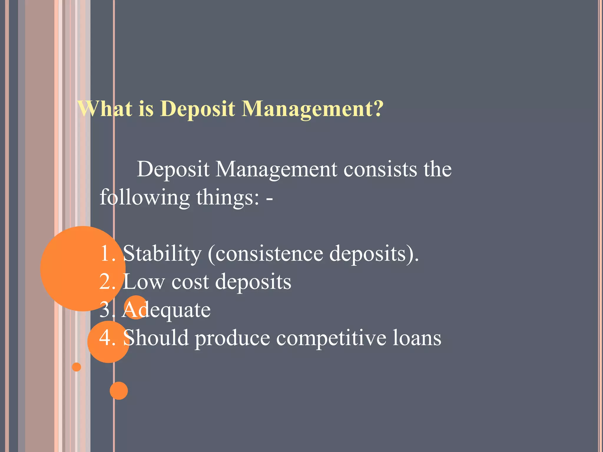 deposit management | PPTX