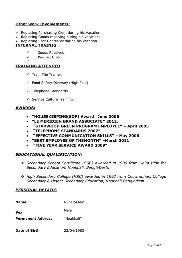 Noor CV | PDF | Free Download