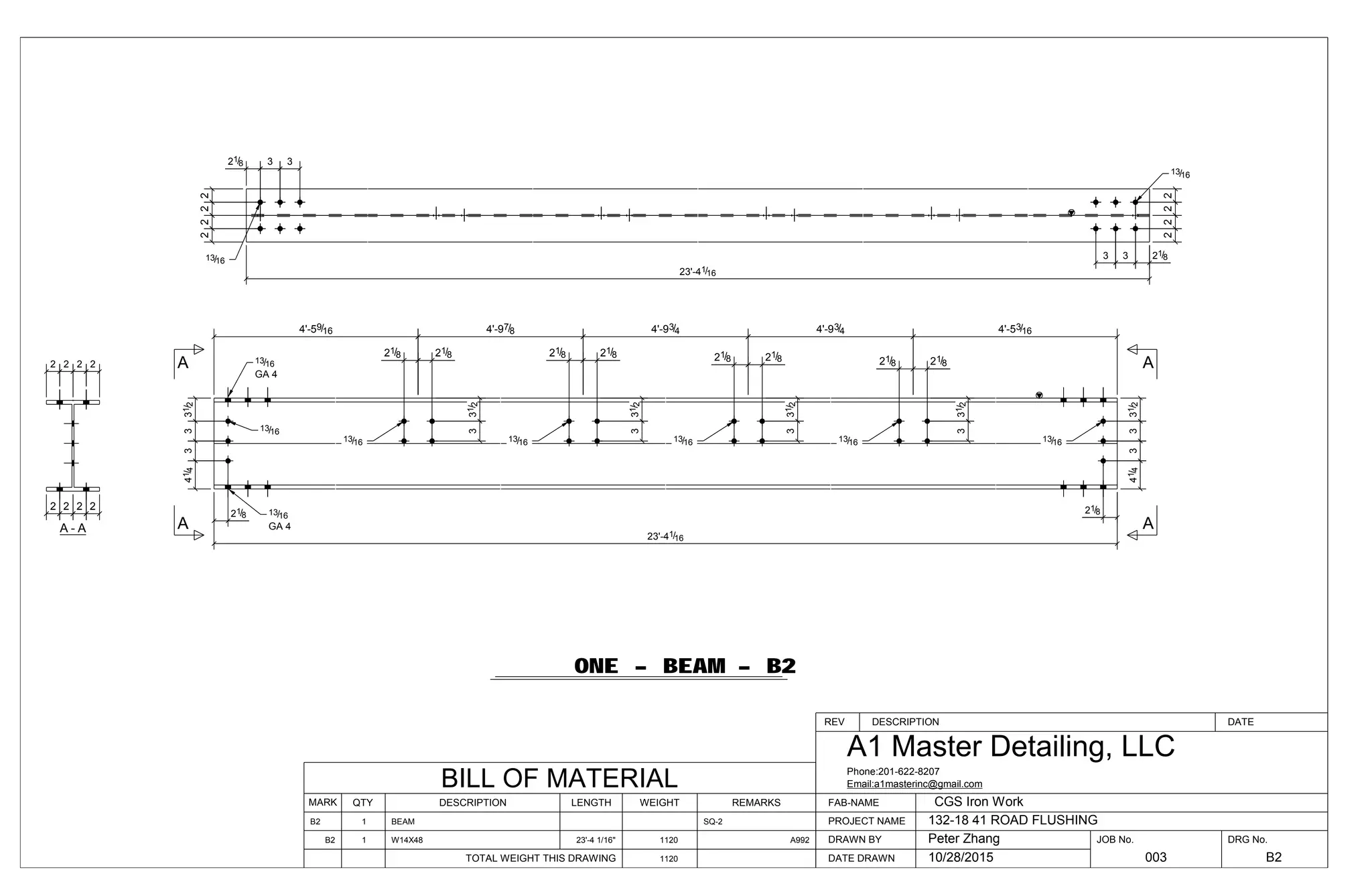 132-18 41th RD steel shop drawing 11_21_2015 | PDF