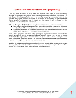 YAT Social Accountability Guide - A.DRAFT | PDF