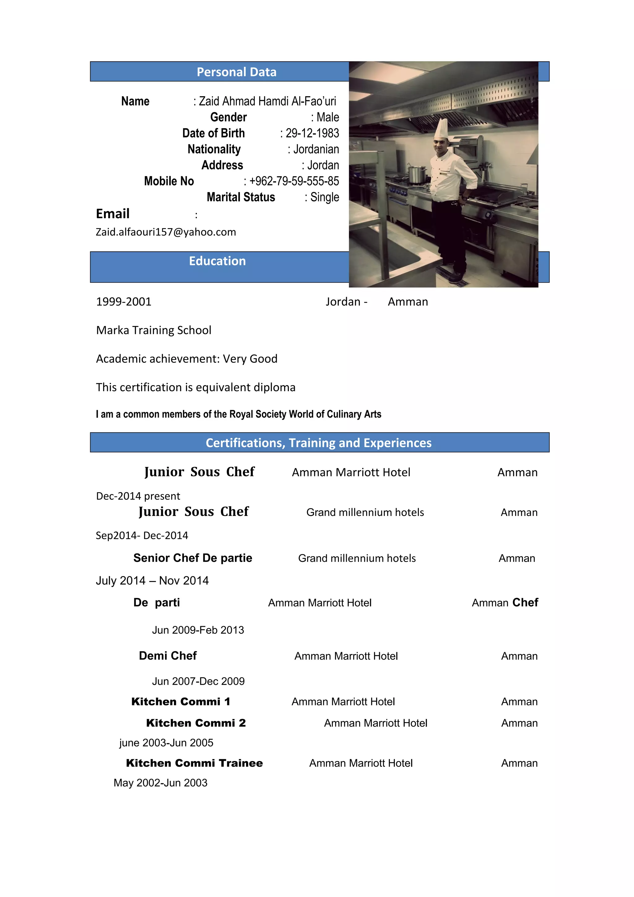 New C.v Zaid Edit (1) | DOC