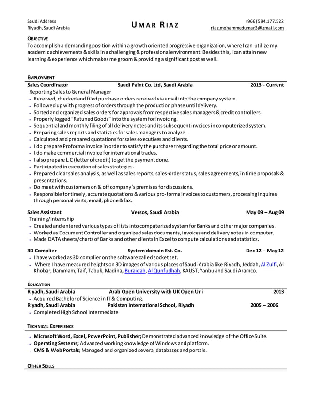 Umar.Riaz.Resume | PDF