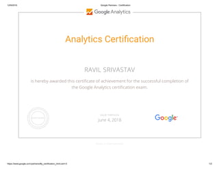 Google Analytics Certification | PPT