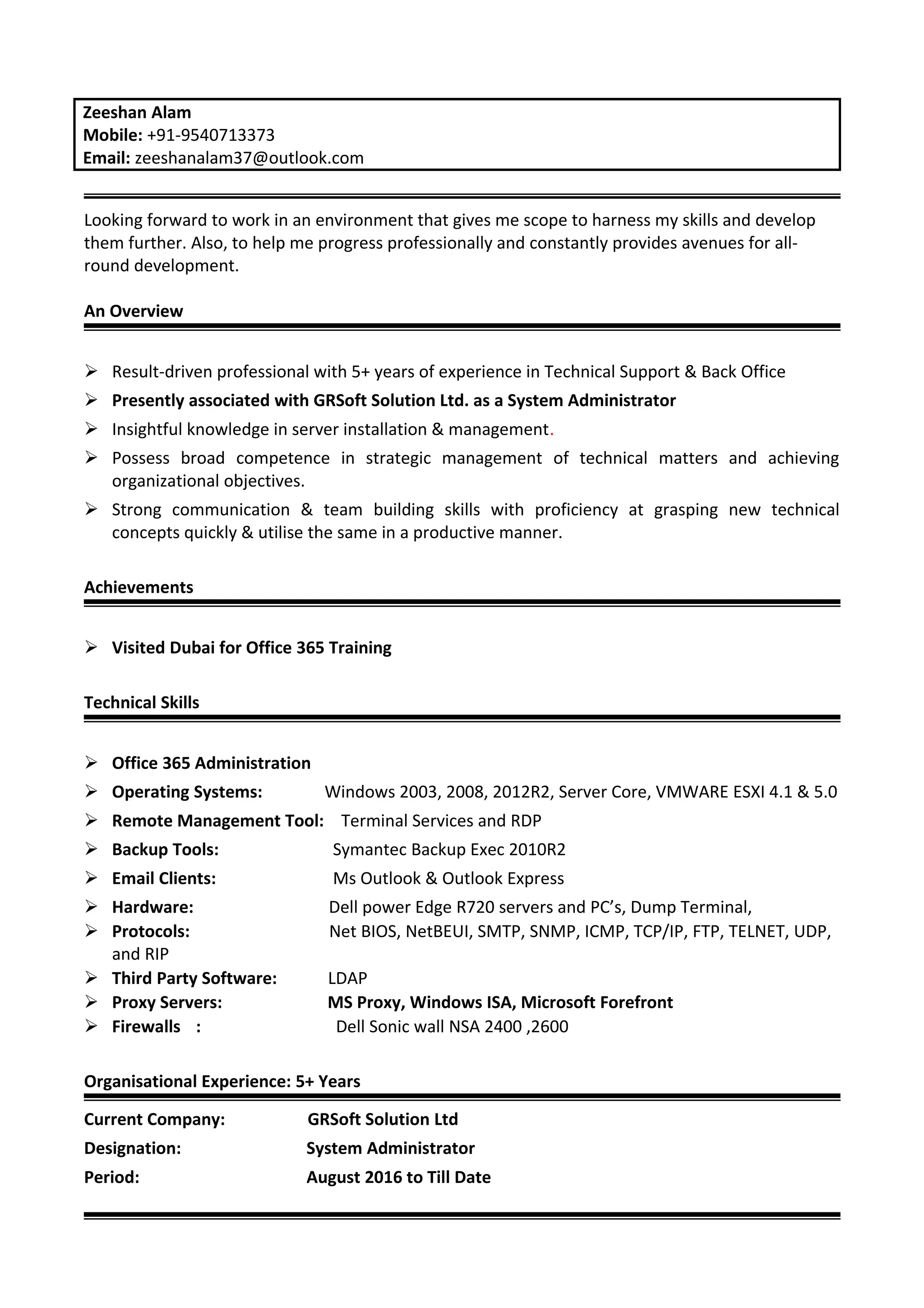 Zeeshan Alam_ Resume | DOC