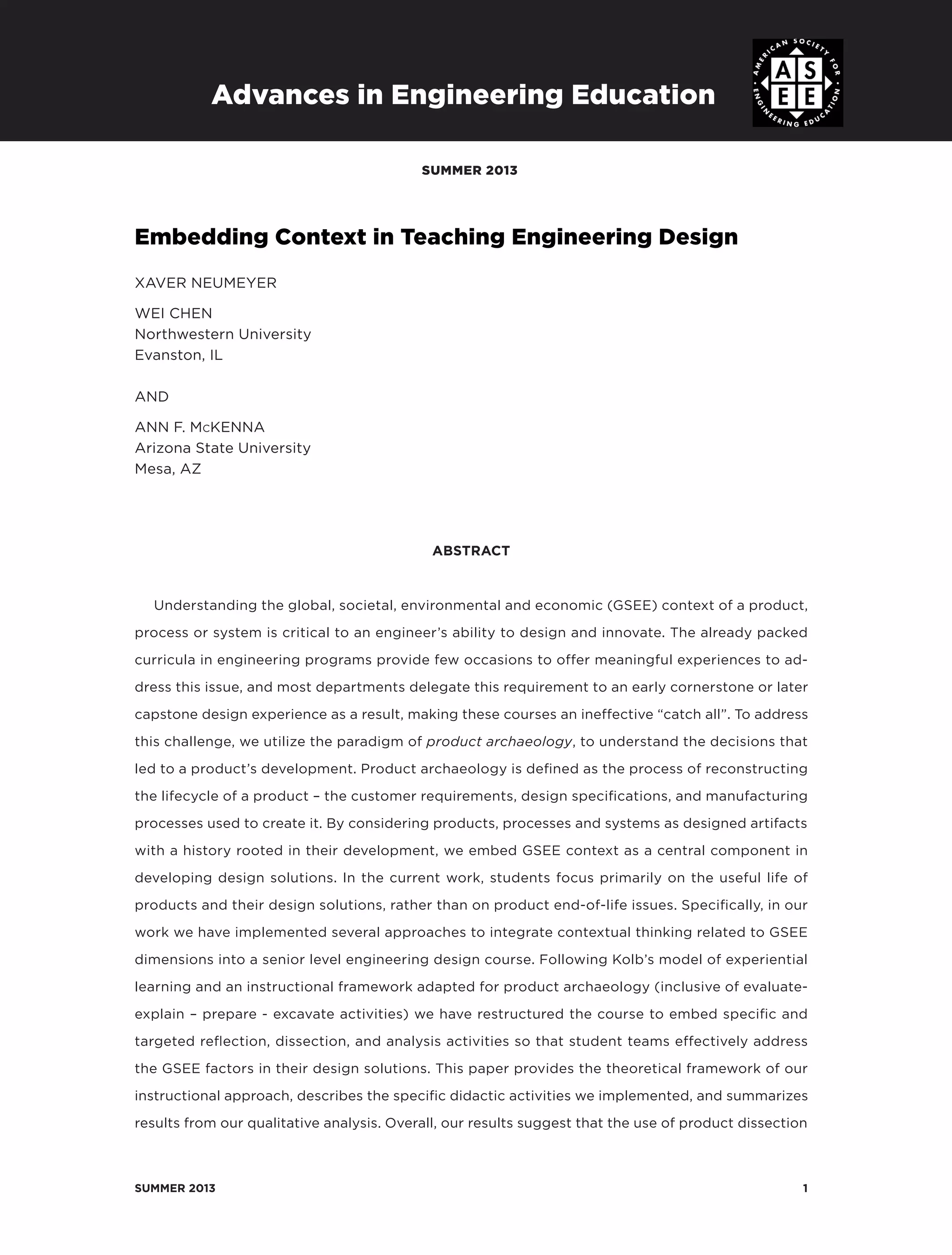 Embedding context in engineering design | PDF