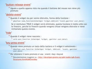 C(99) gtk 01 - introduzione e finestre | PPT