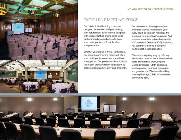 Mt. Washington Conference Center_brochure_single page format | PDF