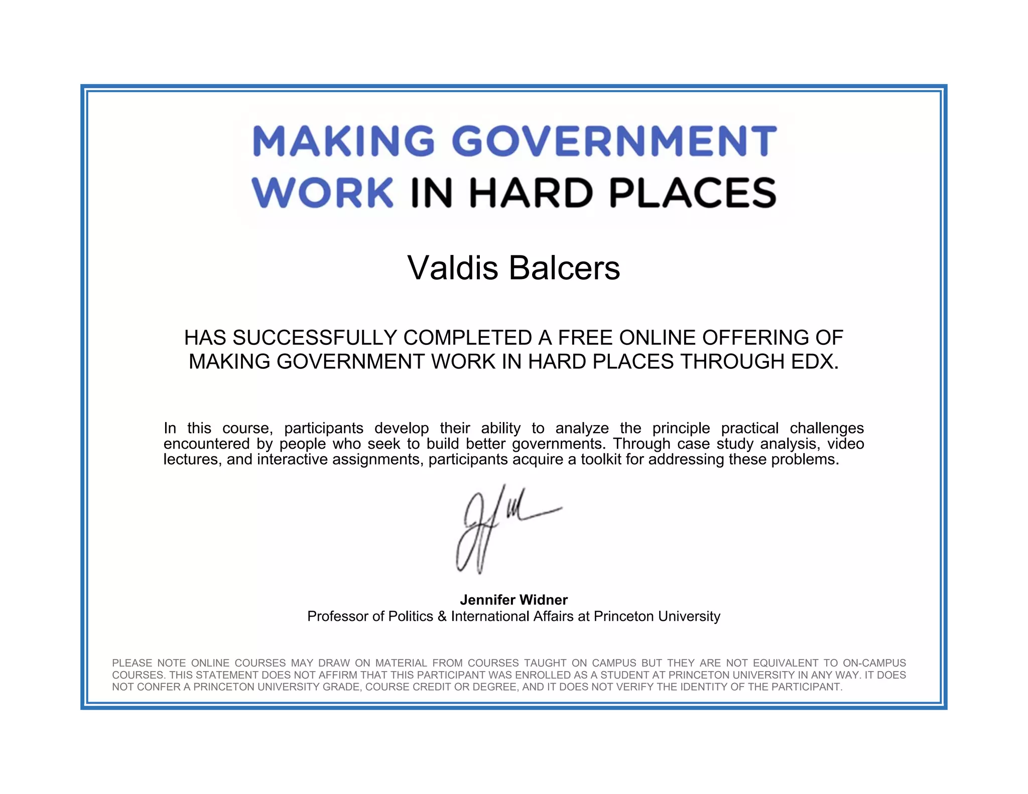 Princeton University _ Making Government Work in Hard Places | PDF ...