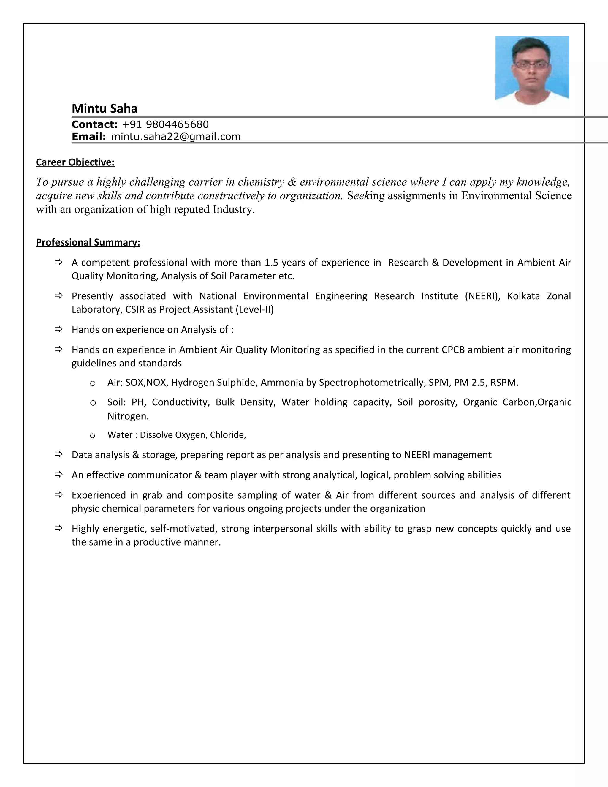 mintu_resume1 | PDF