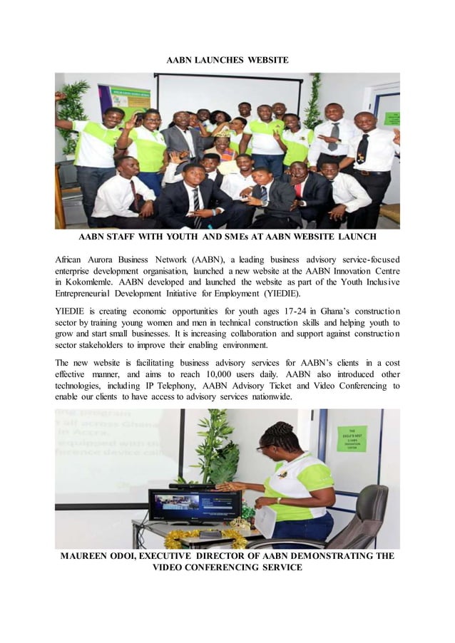 AABN Launches Website- Article by Albert Nimfah | DOCX